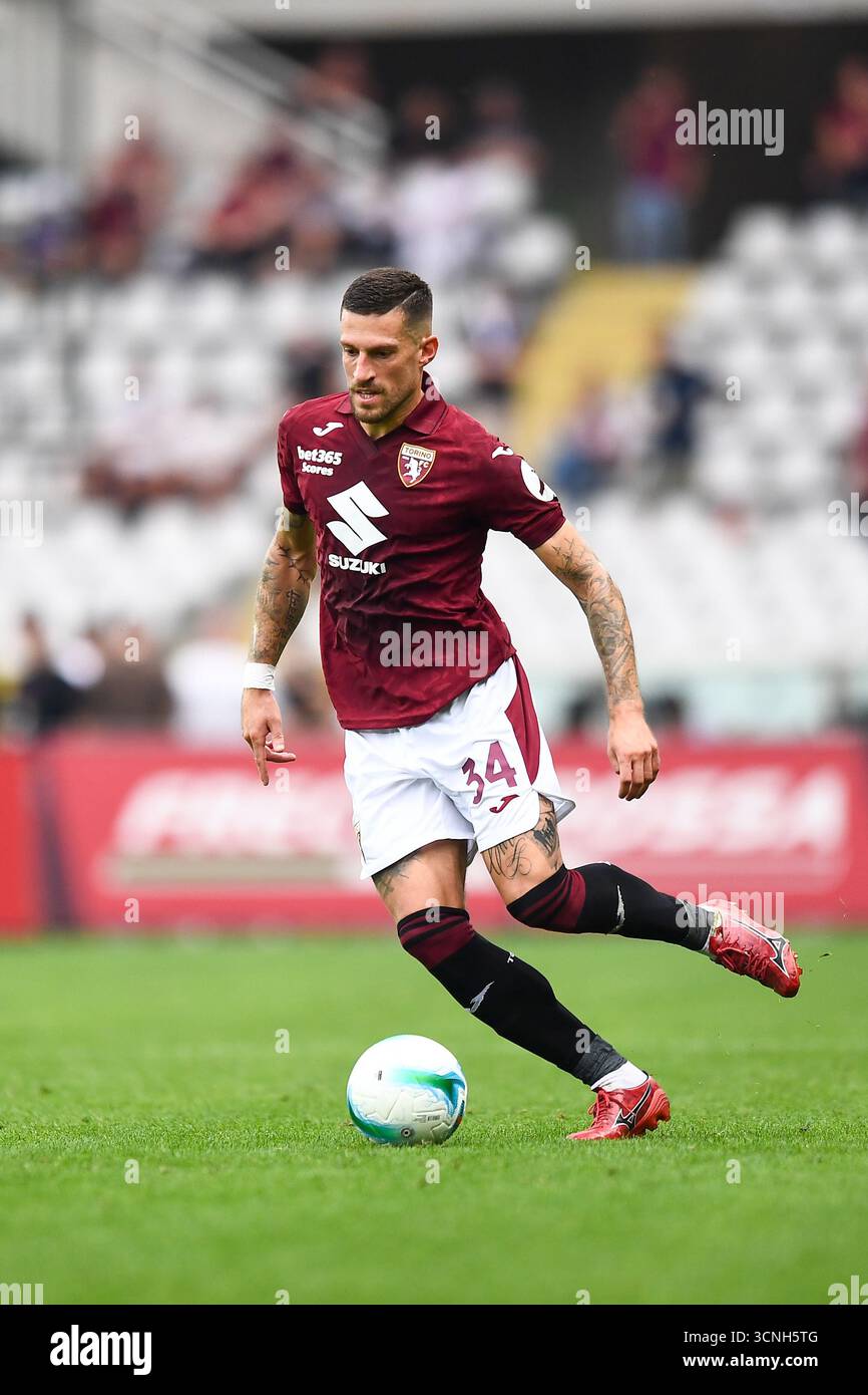 Torino’s Cristiano Biraghi during the Serie A soccer match between ...