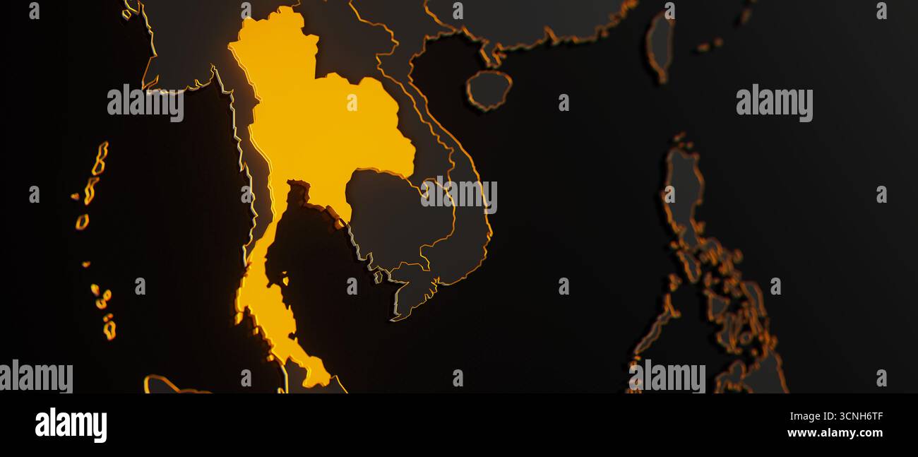 Border map thailand borders hi-res stock photography and images - Alamy