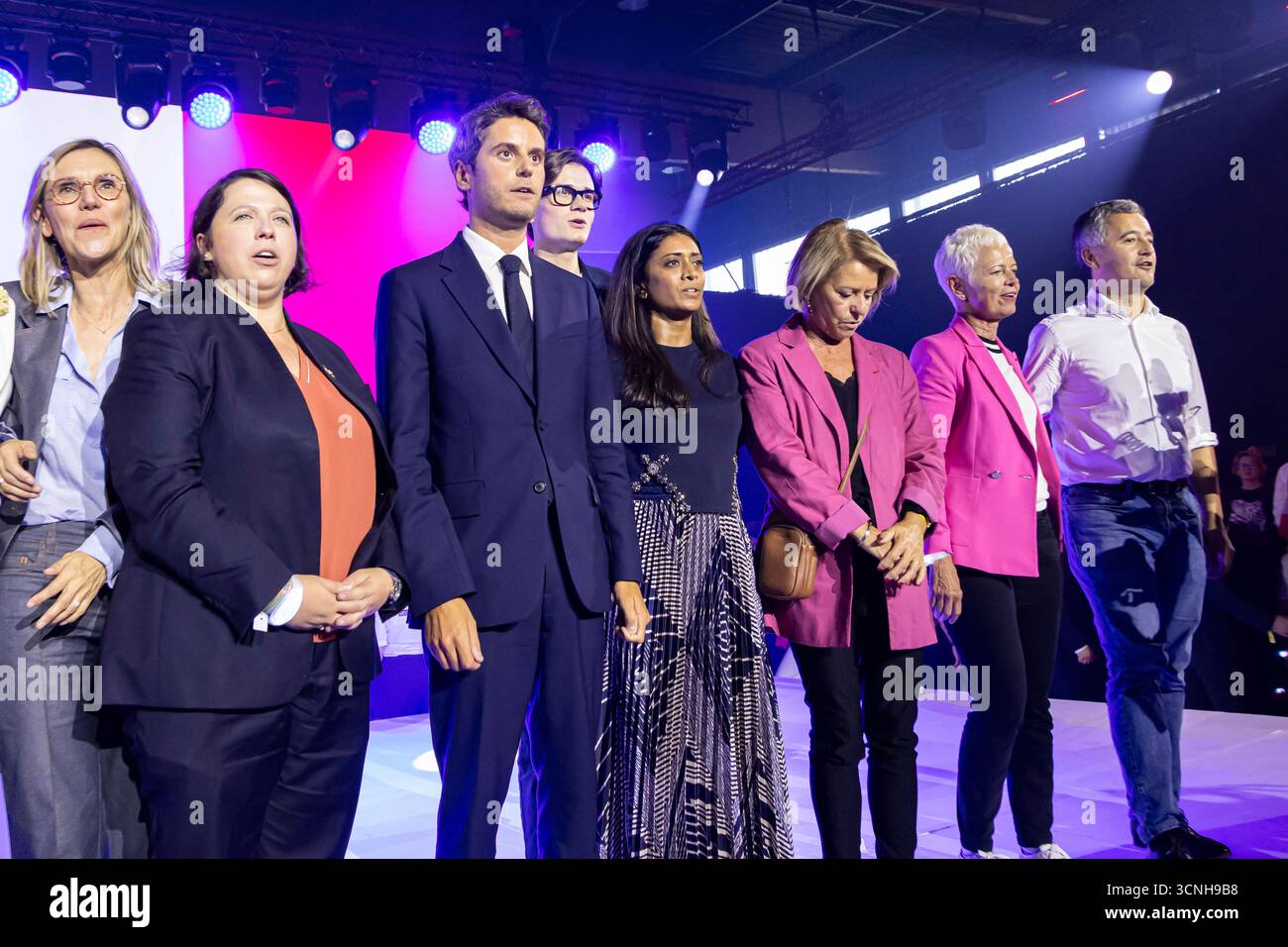 Agnes Pannier- Runacher, Gabriel Attal, Prisca Thebenot, Brigitte ...