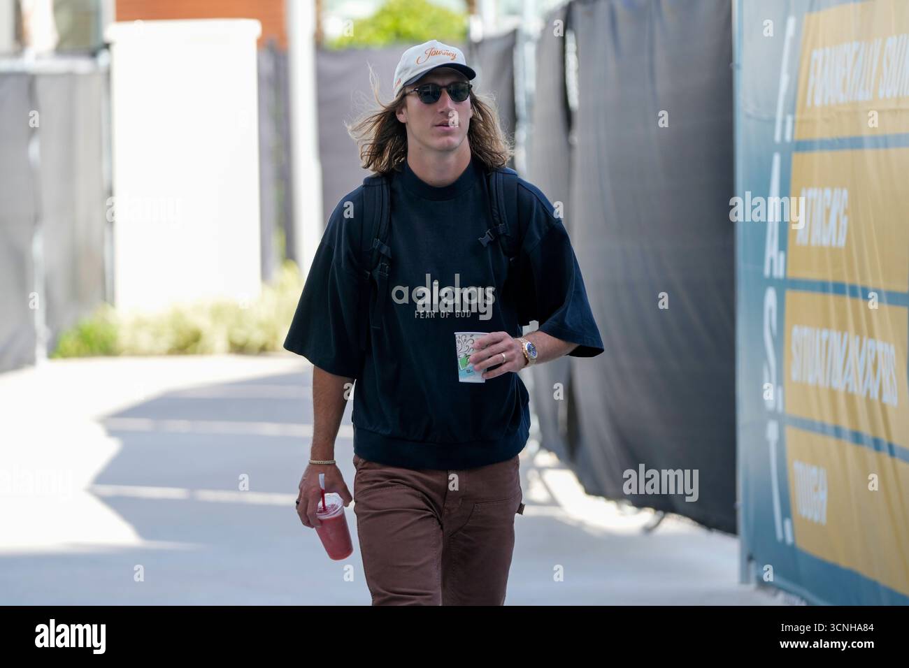 Jacksonville Jaguars quarterback Trevor Lawrence arrives at TIAA Bank ...