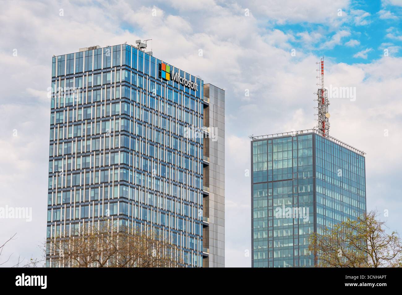 19 April 2025, Belgrade, Serbia: Modern architecture of Microsoft ...