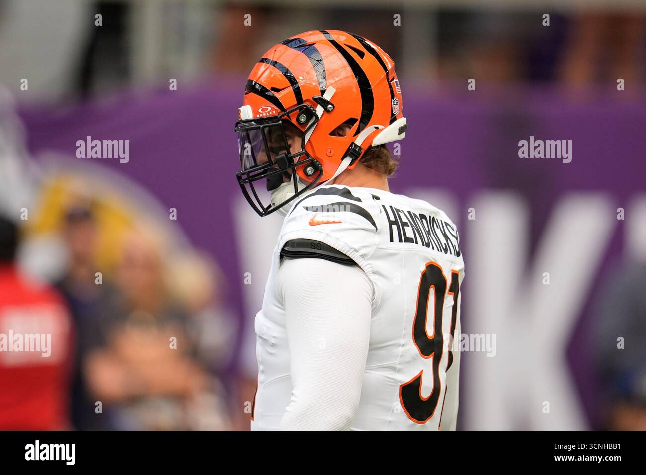 Cincinnati Bengals defensive end Trey Hendrickson watches before an NFL ...