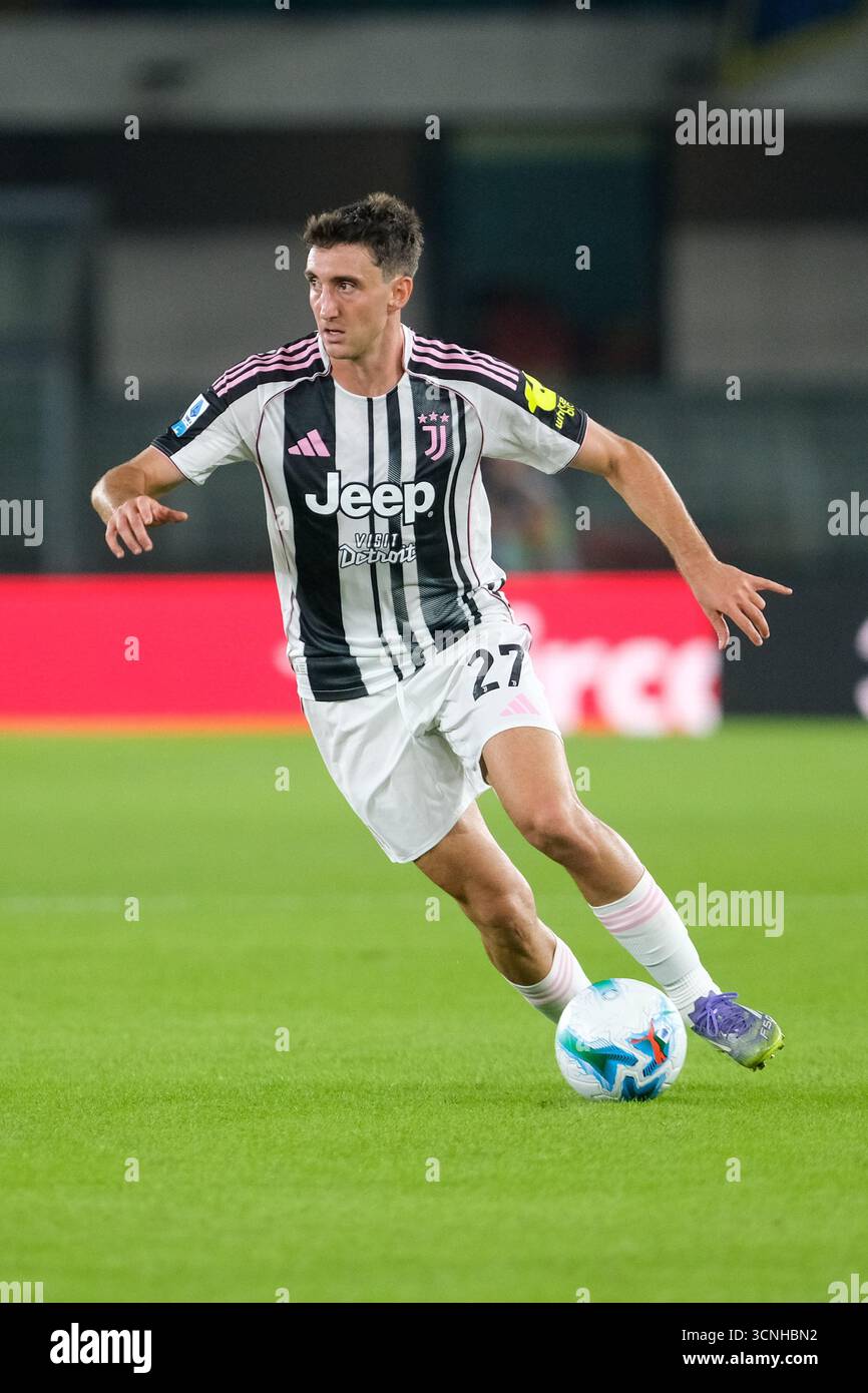 Andrea Cambiaso of Juventus FC during the soccer match between Hellas ...