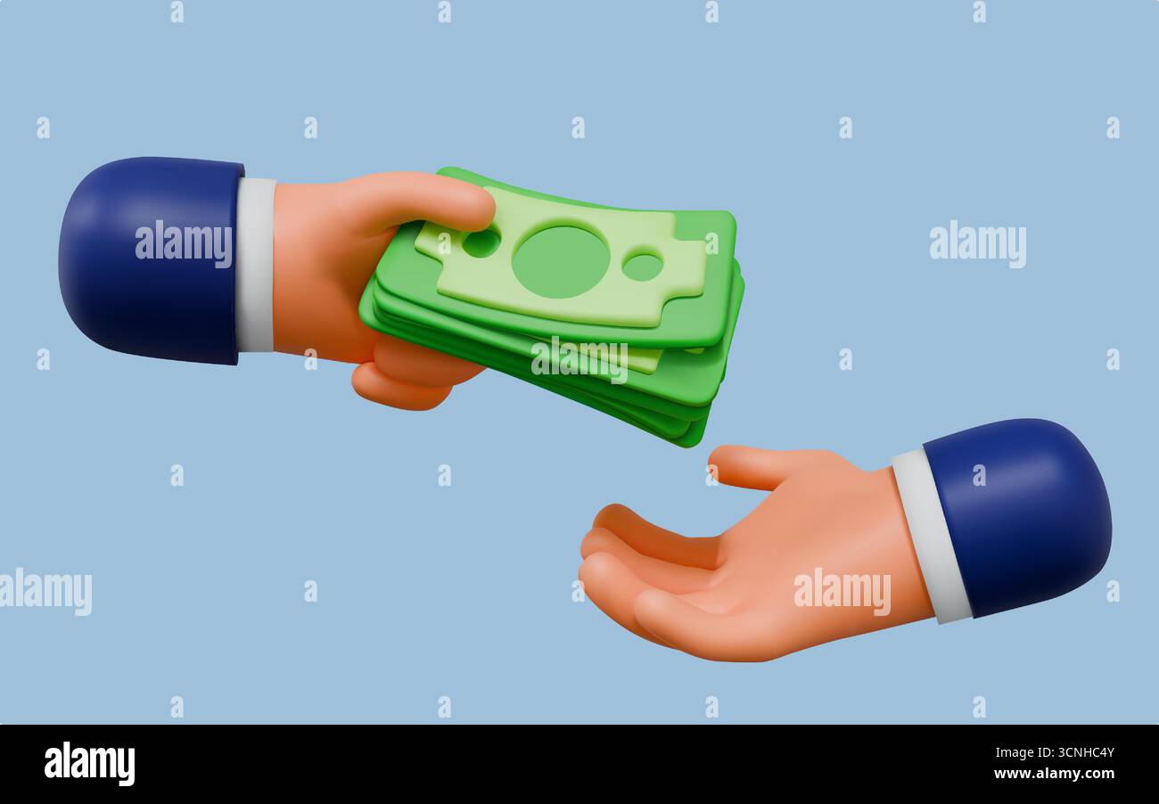 Male customer hands banknotes Stock Vector Images - Alamy