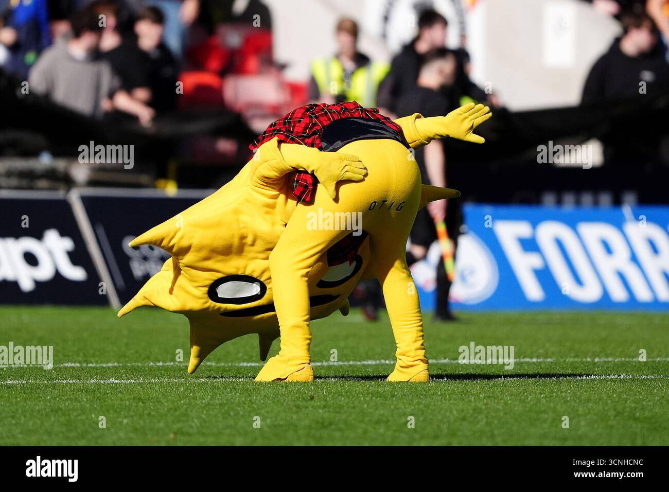 Partick Thistle mascot during the Premier Sports Cup quarter-final match at Wyre Stadium at ...