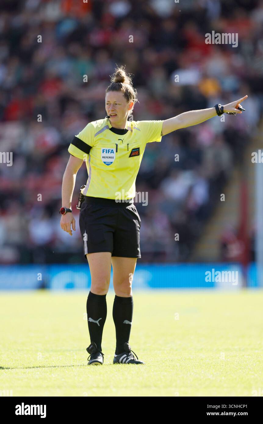 Referee Kirsty Dowle during the Barclays Women's Super League match at ...