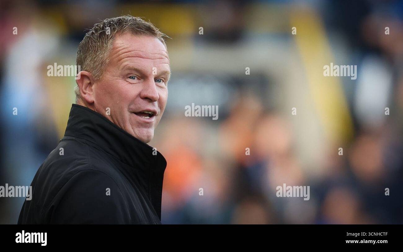 STVV's head coach Wouter Vrancken pictured during a soccer match ...