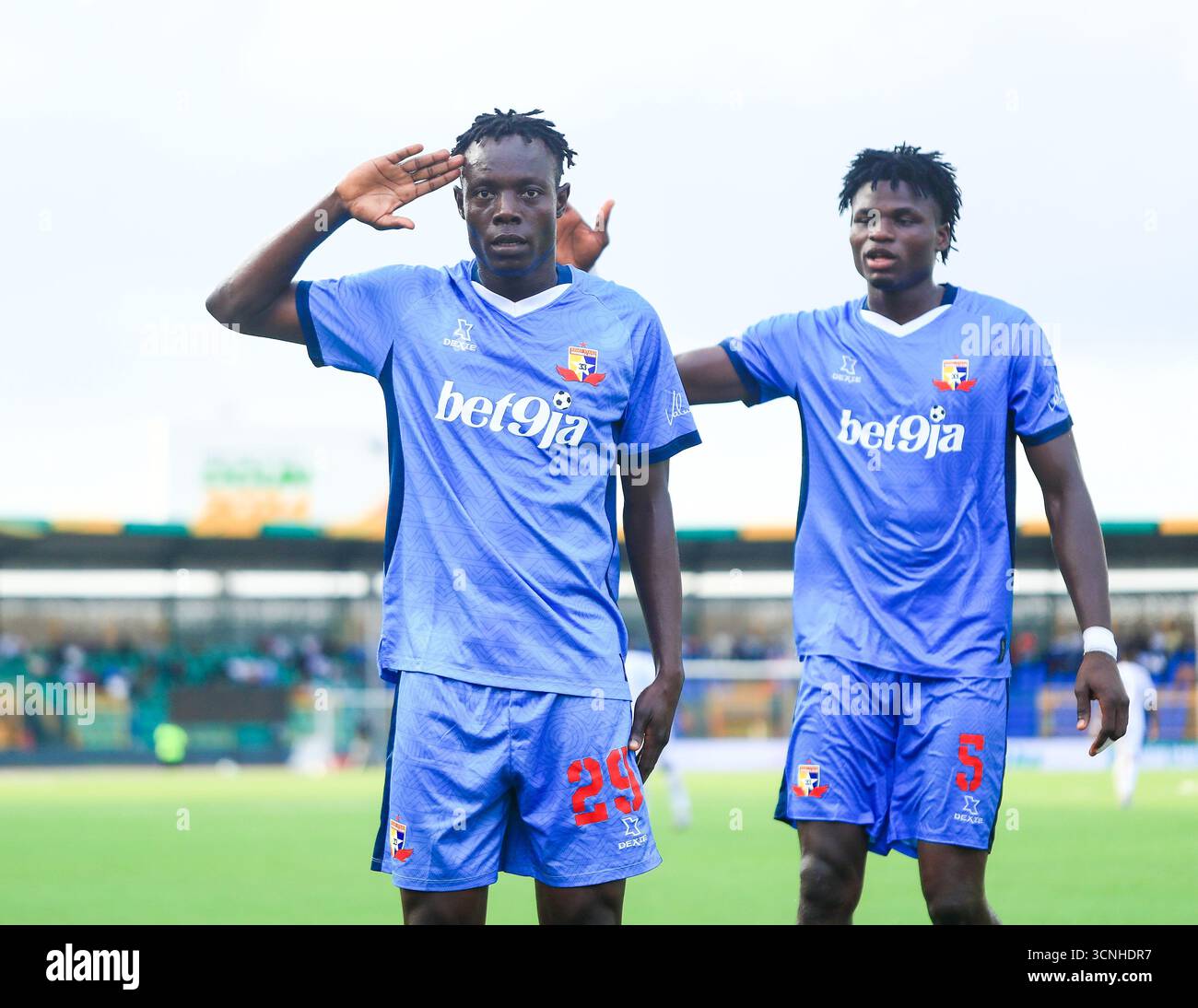 Ogun State, Nigeria. 21st September, 2025, Adama Goita scores for Remo ...