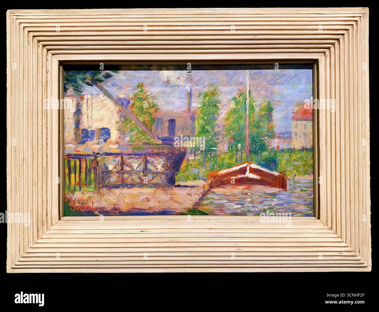 Painted river scene Stock Vector Images - Alamy