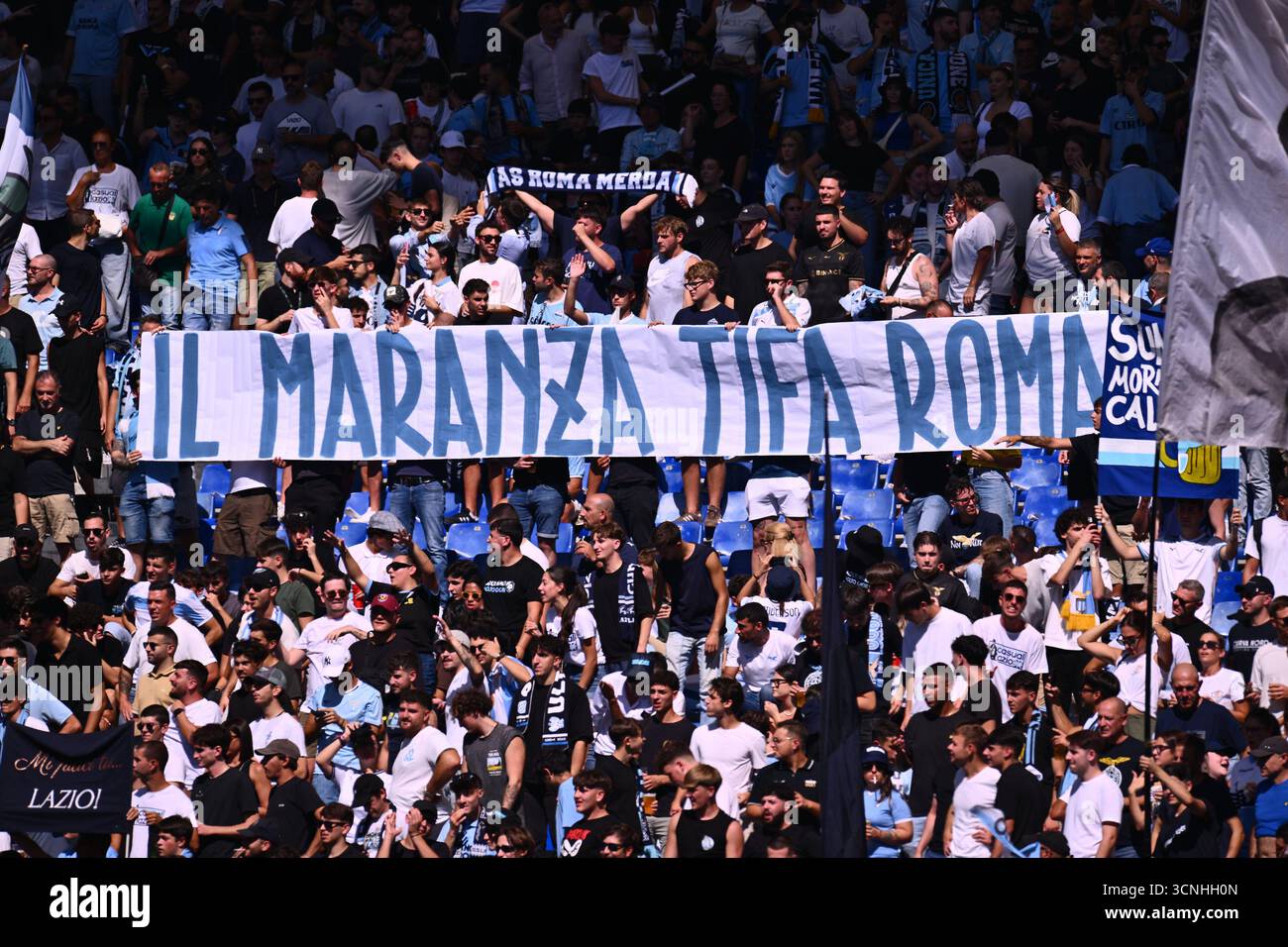 Supporters of S.S. Lazio the 4th day of the Serie A Championship ...