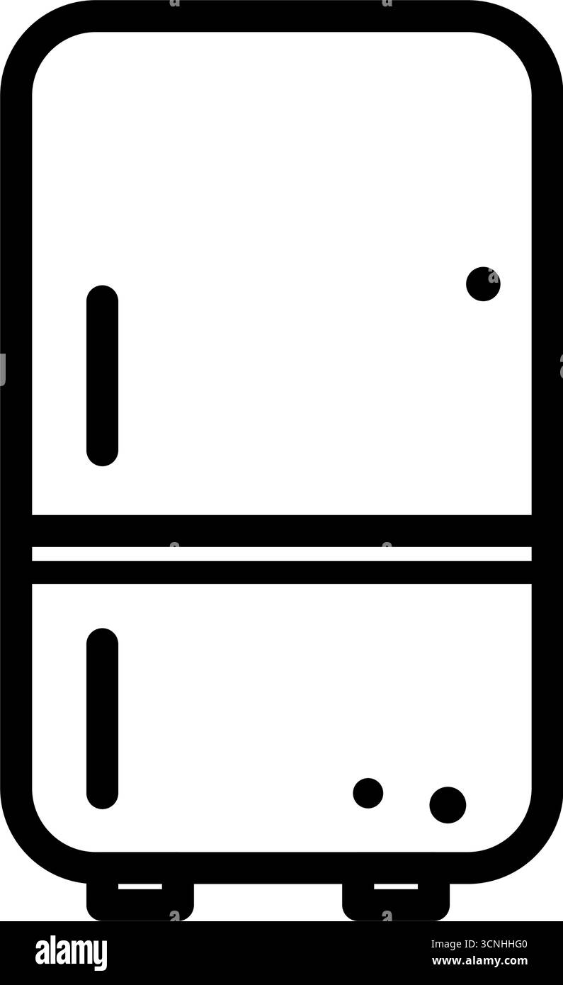 Freezer simple vector icon Black and White Stock Photos & Images - Alamy