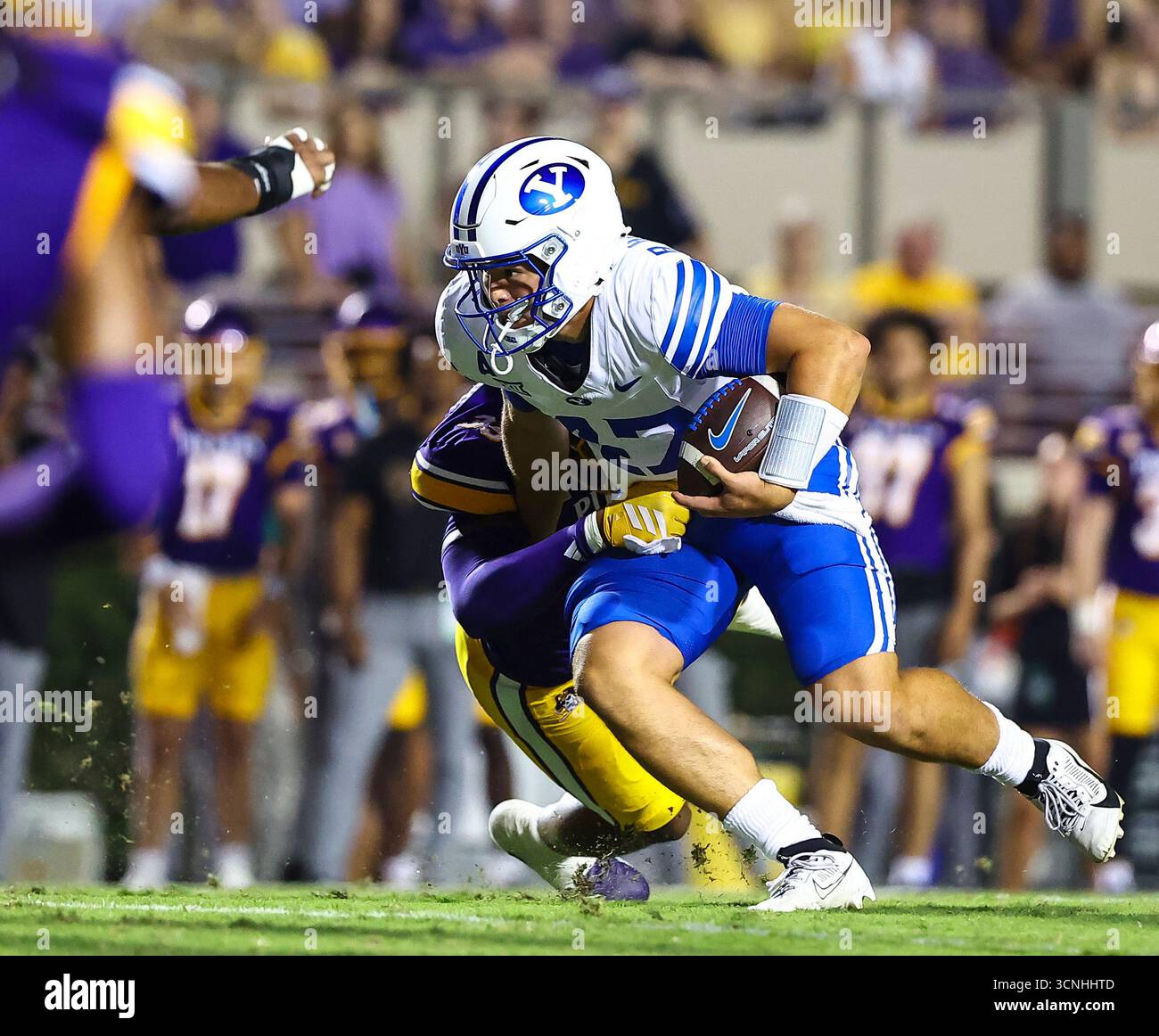 September 20, 2025: BYU quarterback Bear Bachmeier (47) keeps the ball ...