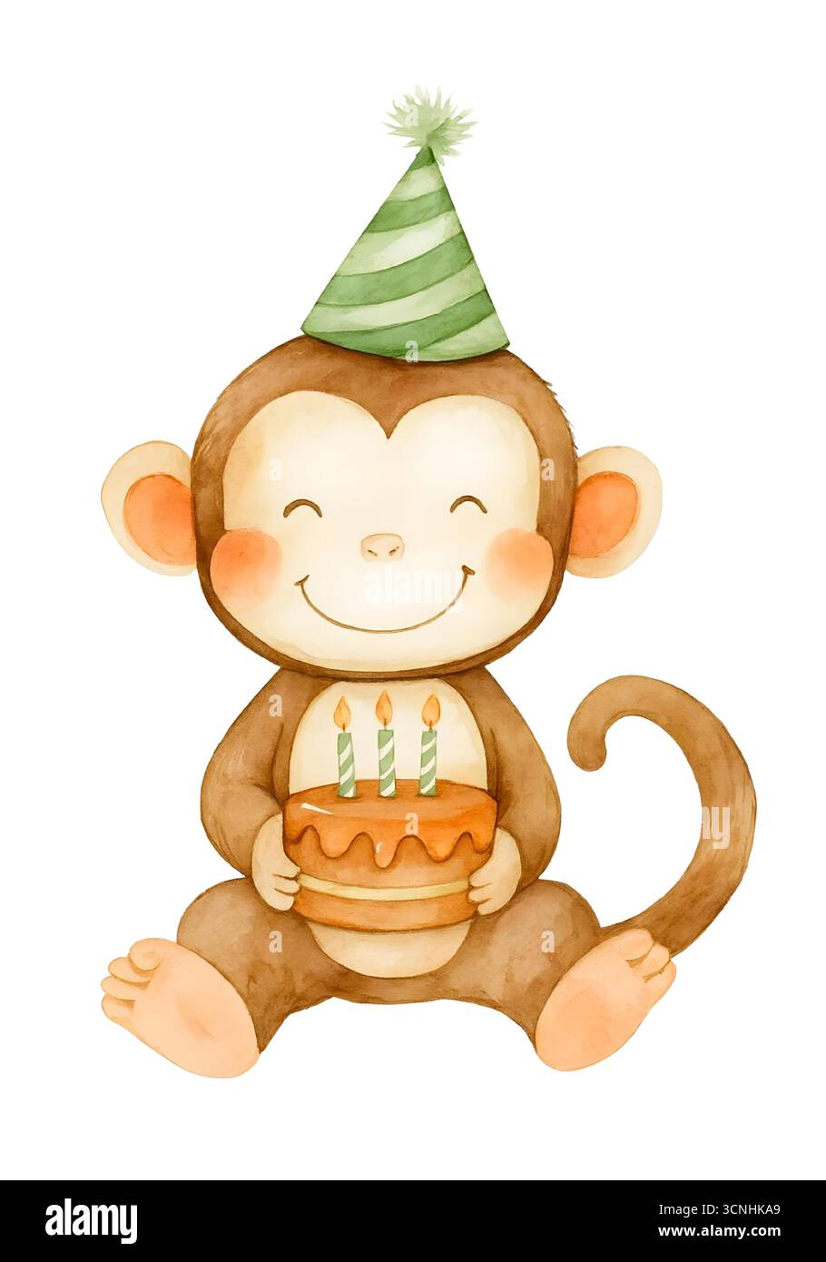 Watercolor Birthday Animal Clipart – Cute Safari and Jungle Party ...