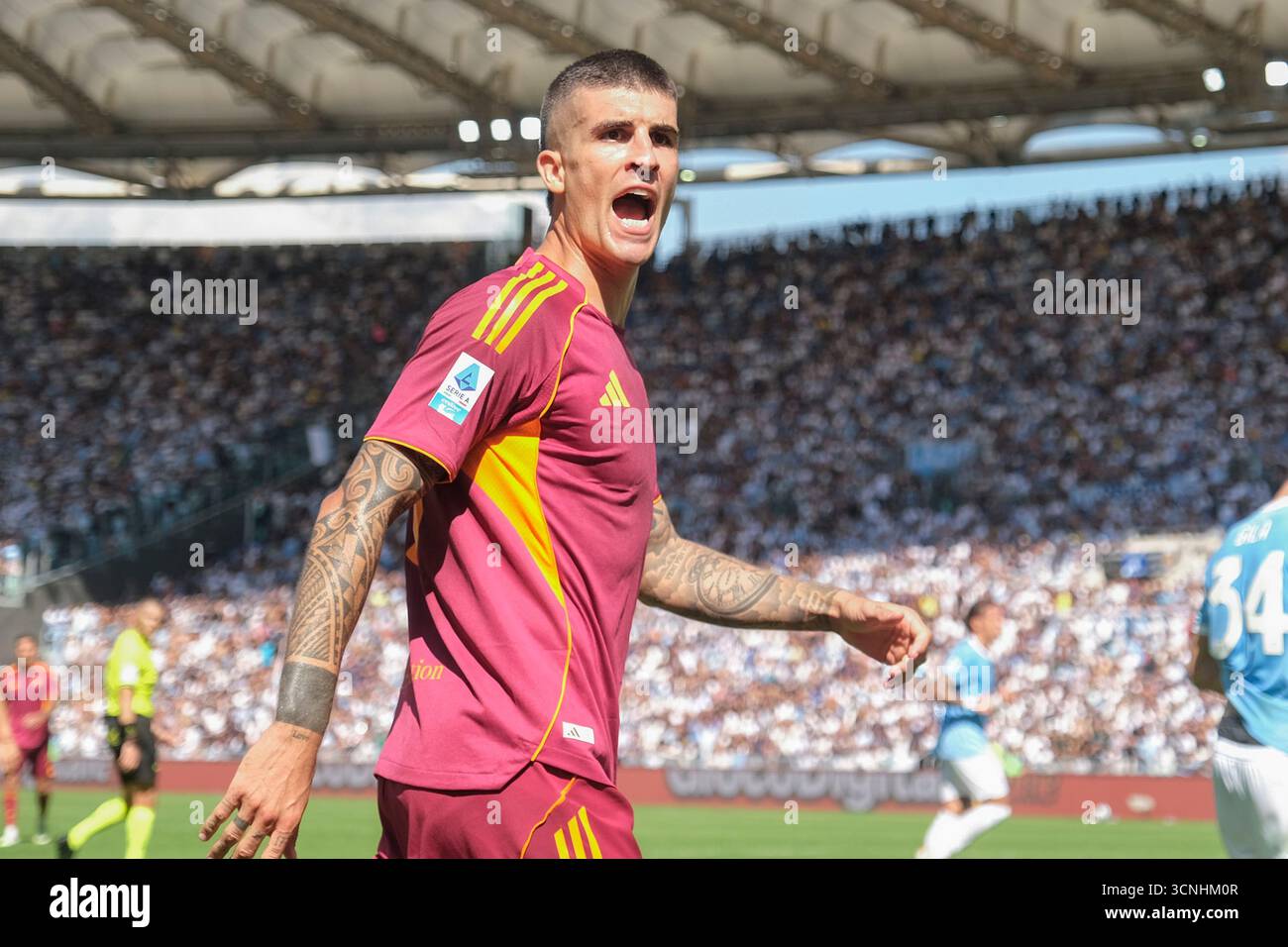 Roma's Italian defender Gianluca Mancini during the Serie A football ...