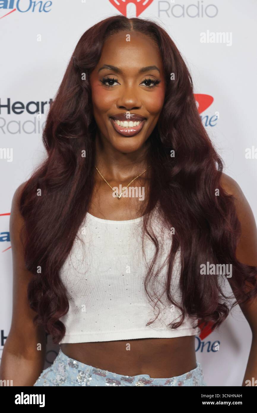 Crystal Nicole attends the 2025 iHeartRadio Music Festival at T-Mobile ...