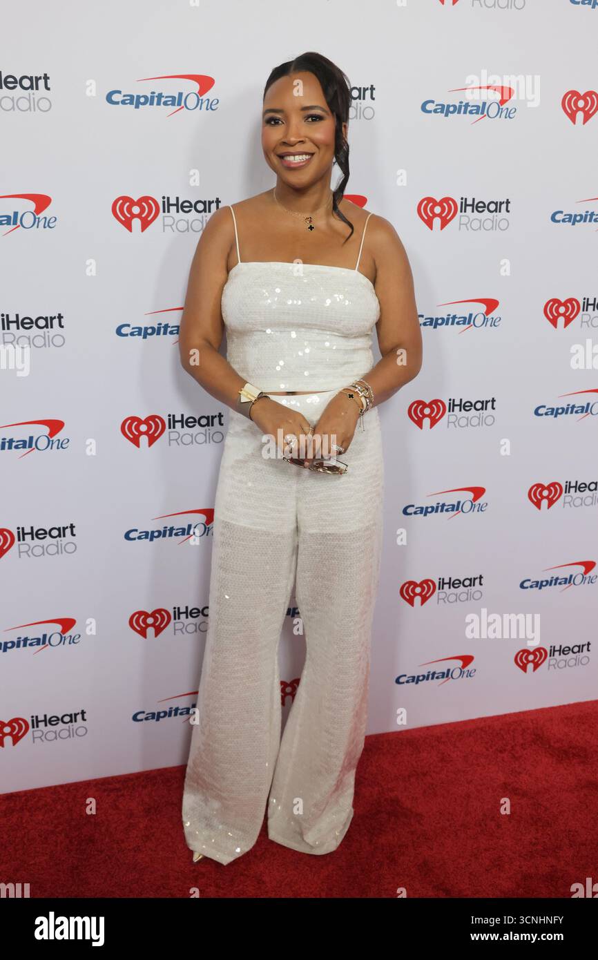 Kerry Harris attends the 2025 iHeartRadio Music Festival at T-Mobile ...