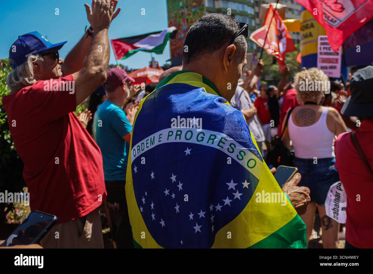 September 21, 2025, Belo Horizonte, Minas Gerais, BRAZIL: A left-wing ...