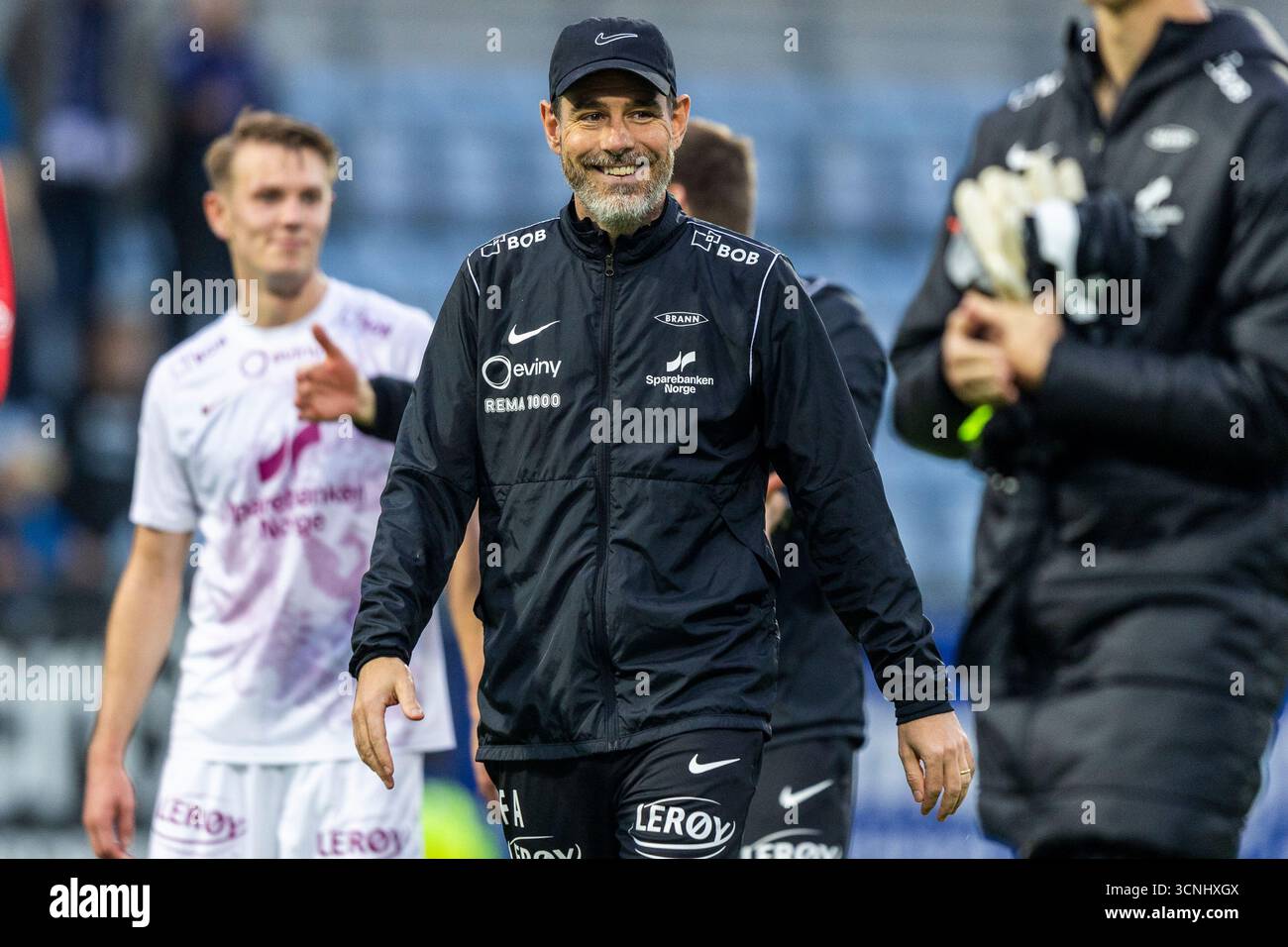 Sandefjord 20250920. Brann coach Freyr Alexandersson after the elite ...