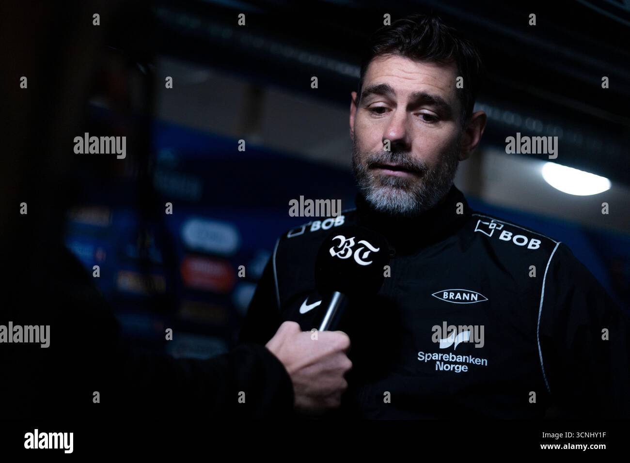 Sandefjord 20250920. Brann's coach Freyr Alexandersson after the elite ...