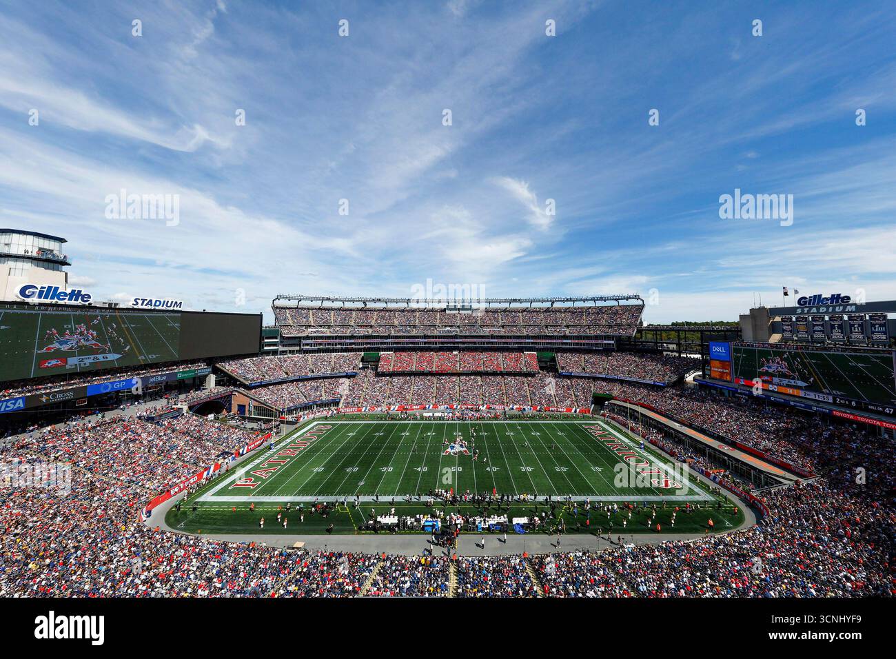A general view of Gillette Stadium during the first half of an NFL ...