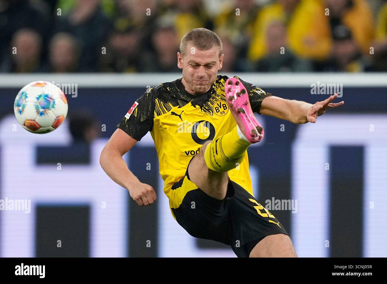 Dortmund's Julian Ryerson kicks the ball during the German Bundesliga ...