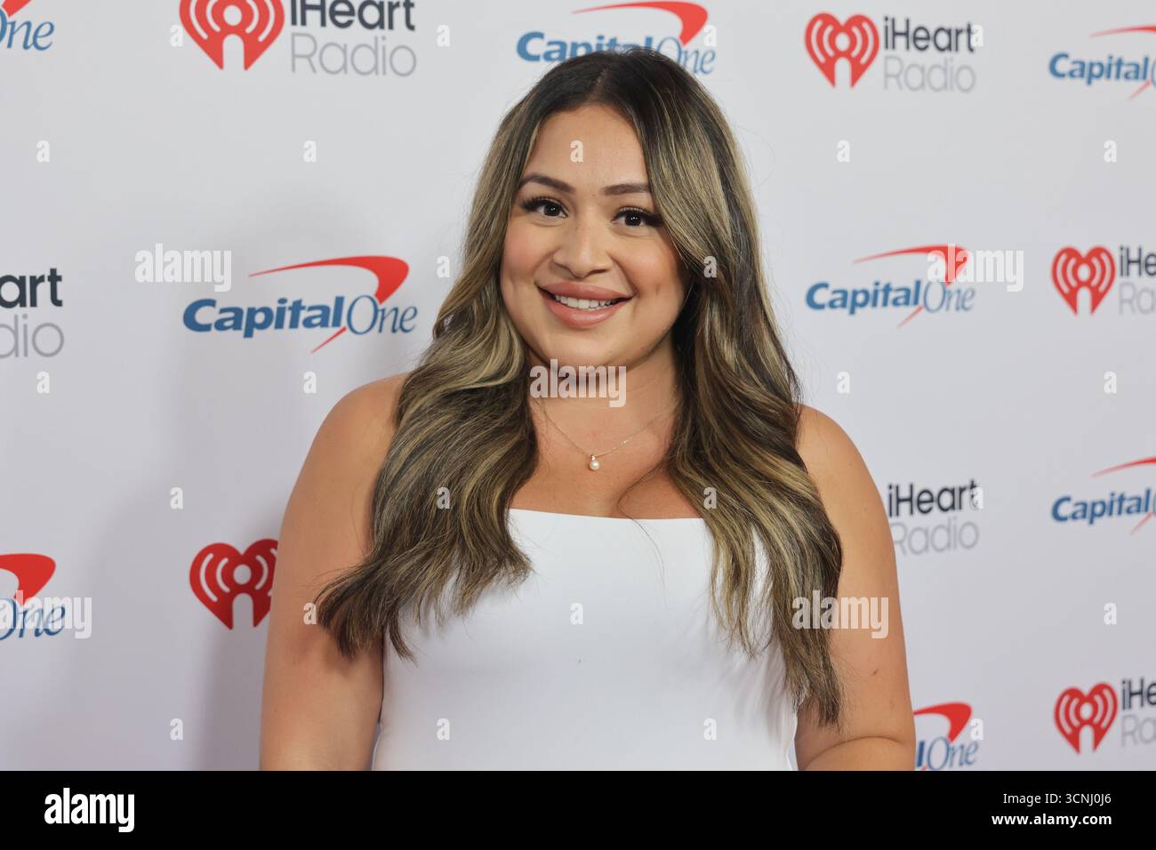 Tanairi Amador attends the 2025 iHeartRadio Music Festival at T-Mobile ...