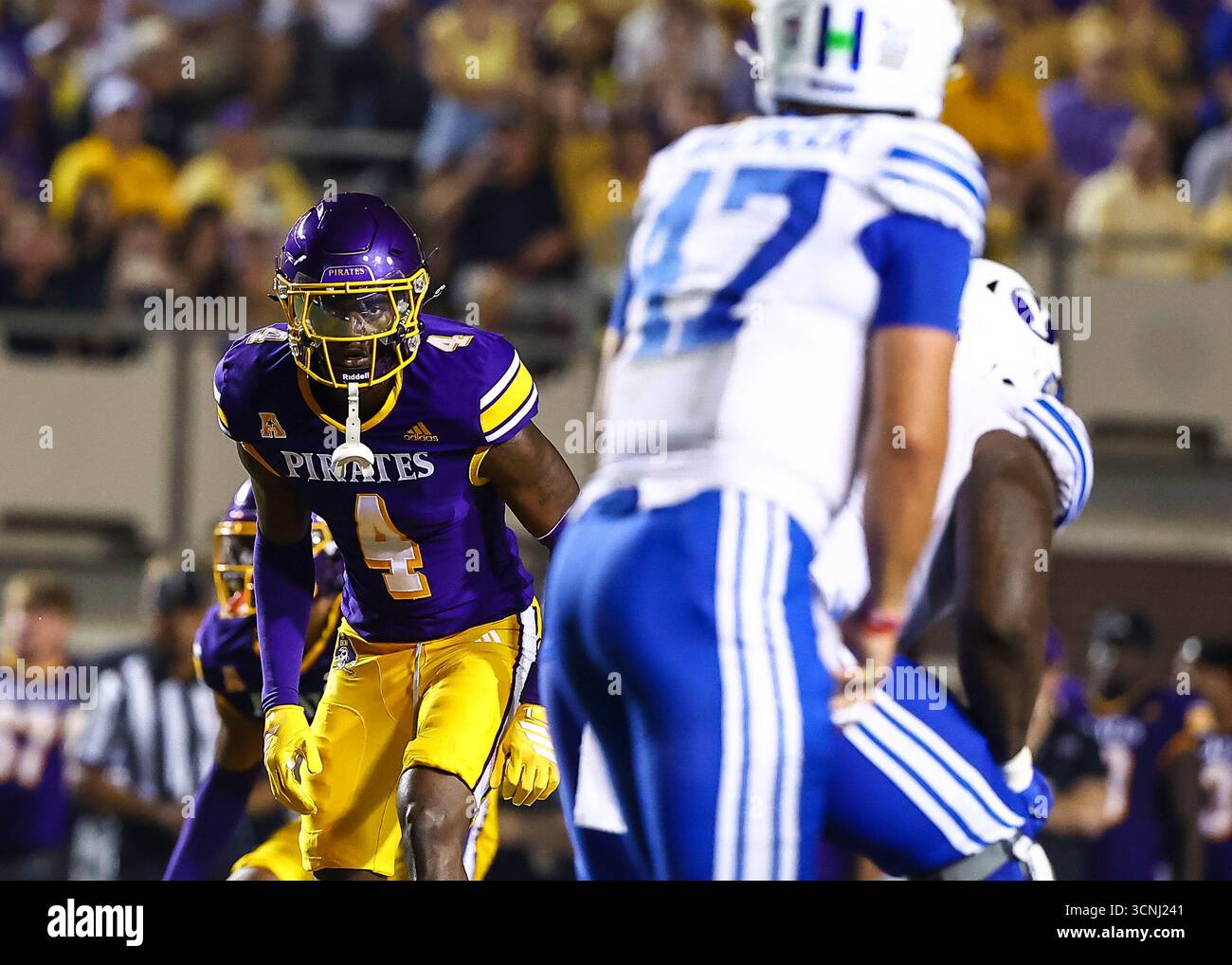 September 20, 2025: Eastern Carolina defensive back Kevon Merrell (4 ...