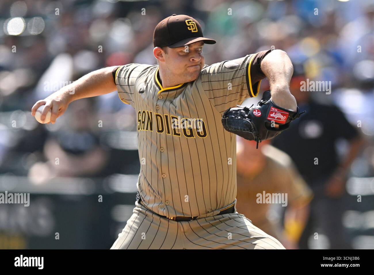 San Diego Padres starter Michael King delivers a pitch during the first ...