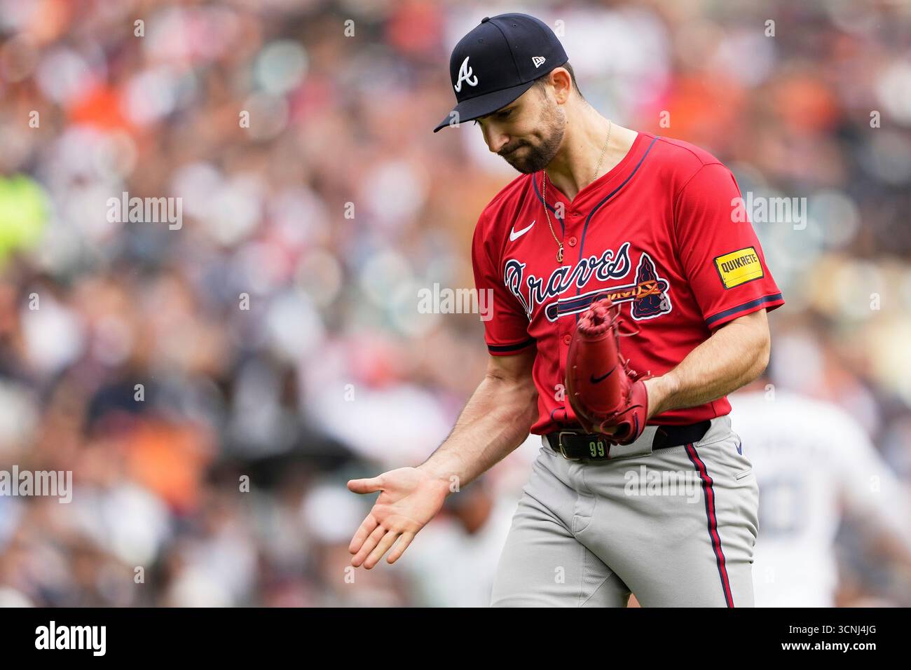 Atlanta Braves starting pitcher Spencer Strider celebrates after ...