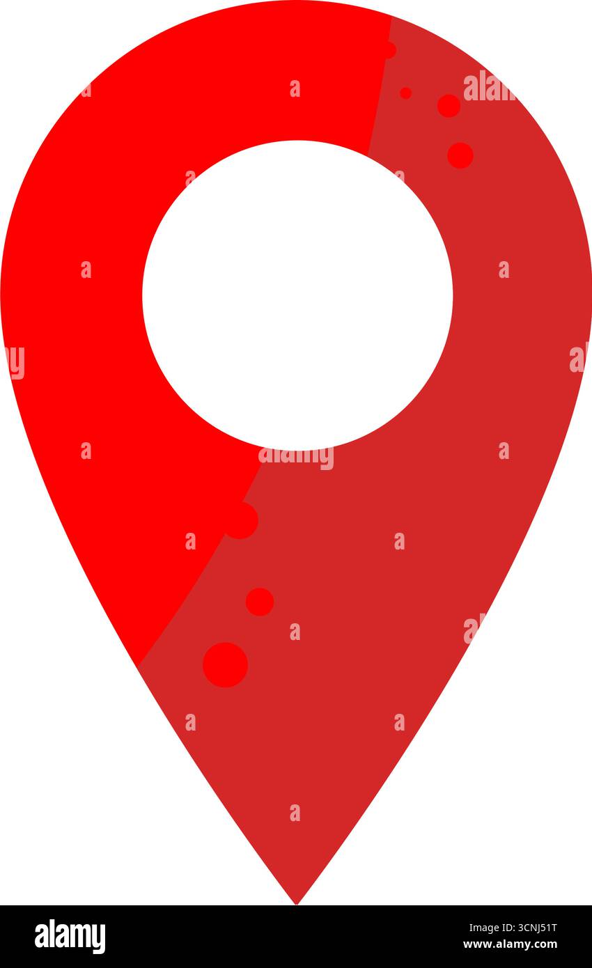 Black white icon location Stock Vector Images - Alamy