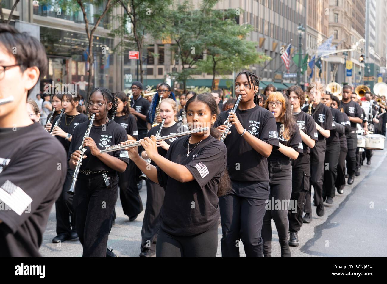The All City High School Marching Band of New York City leads the 2025 ...
