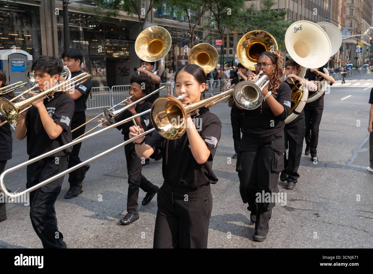 The All City High School Marching Band of New York City leads the 2025 ...