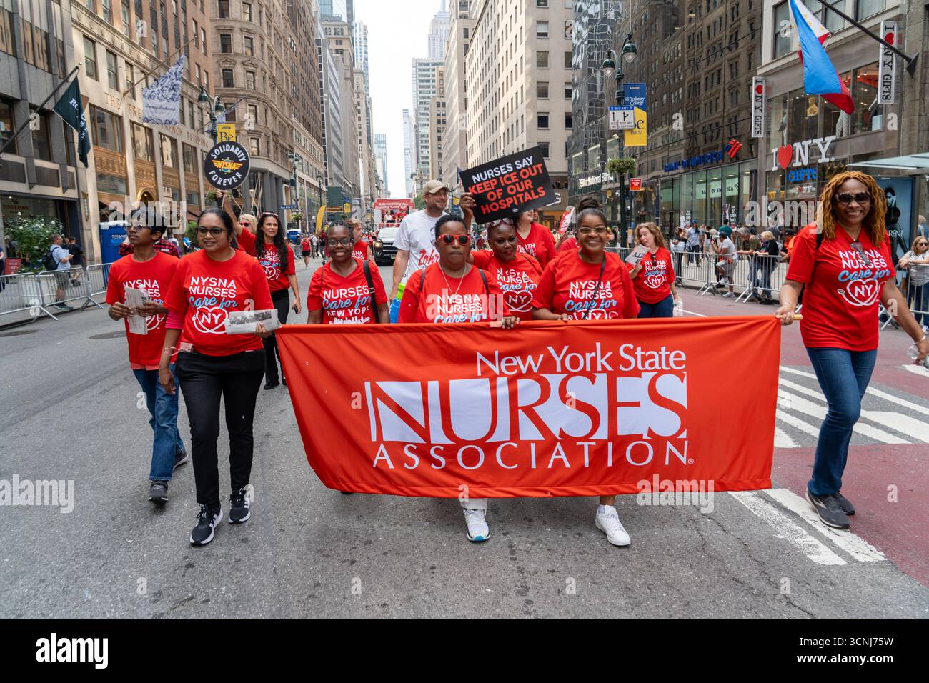 2025 New York City Labor Day Parade on 5th Avenue in midtown Manhattan ...