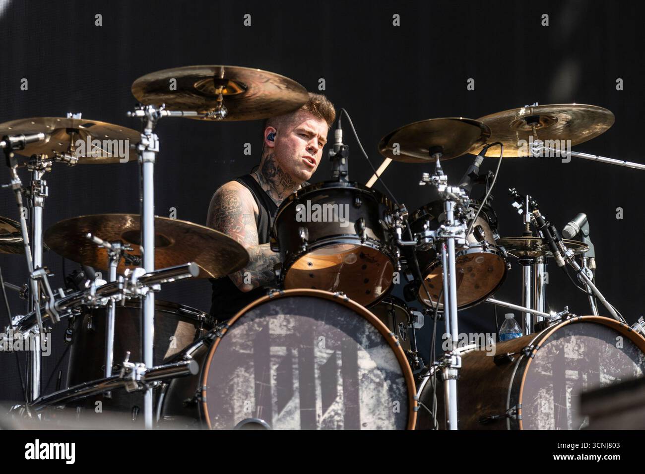 Jake Garland of Memphis May Fire performs during Louder Than Life music ...