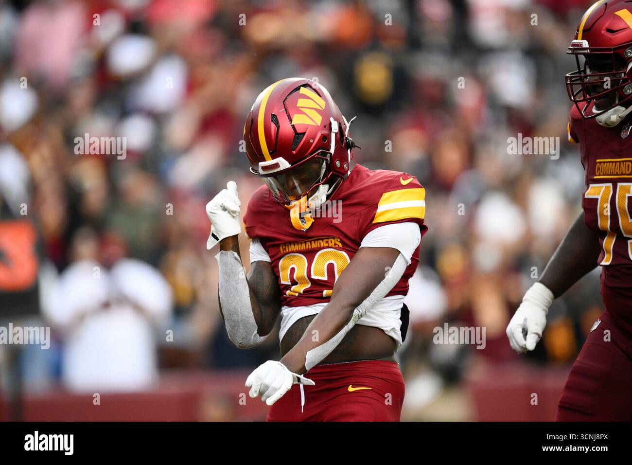 Washington Commanders running back Jacory Croskey-Merritt (22 ...