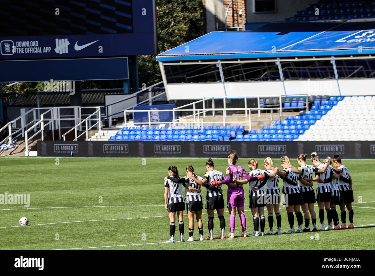 Newcastle players observe a minute silence for Matt Beard and Maddy ...
