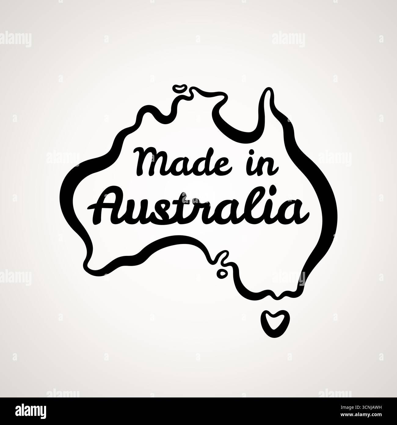 Made in Australia - Outline map Stock Vector Image & Art - Alamy