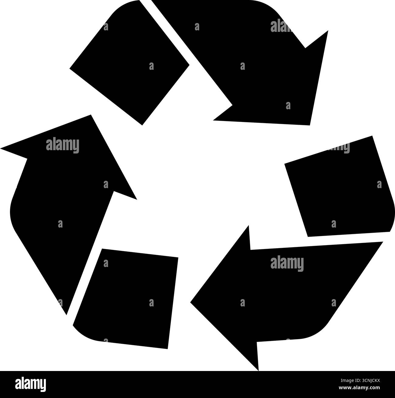 Recycle symbol silhouette - vector icon Stock Vector Image & Art - Alamy