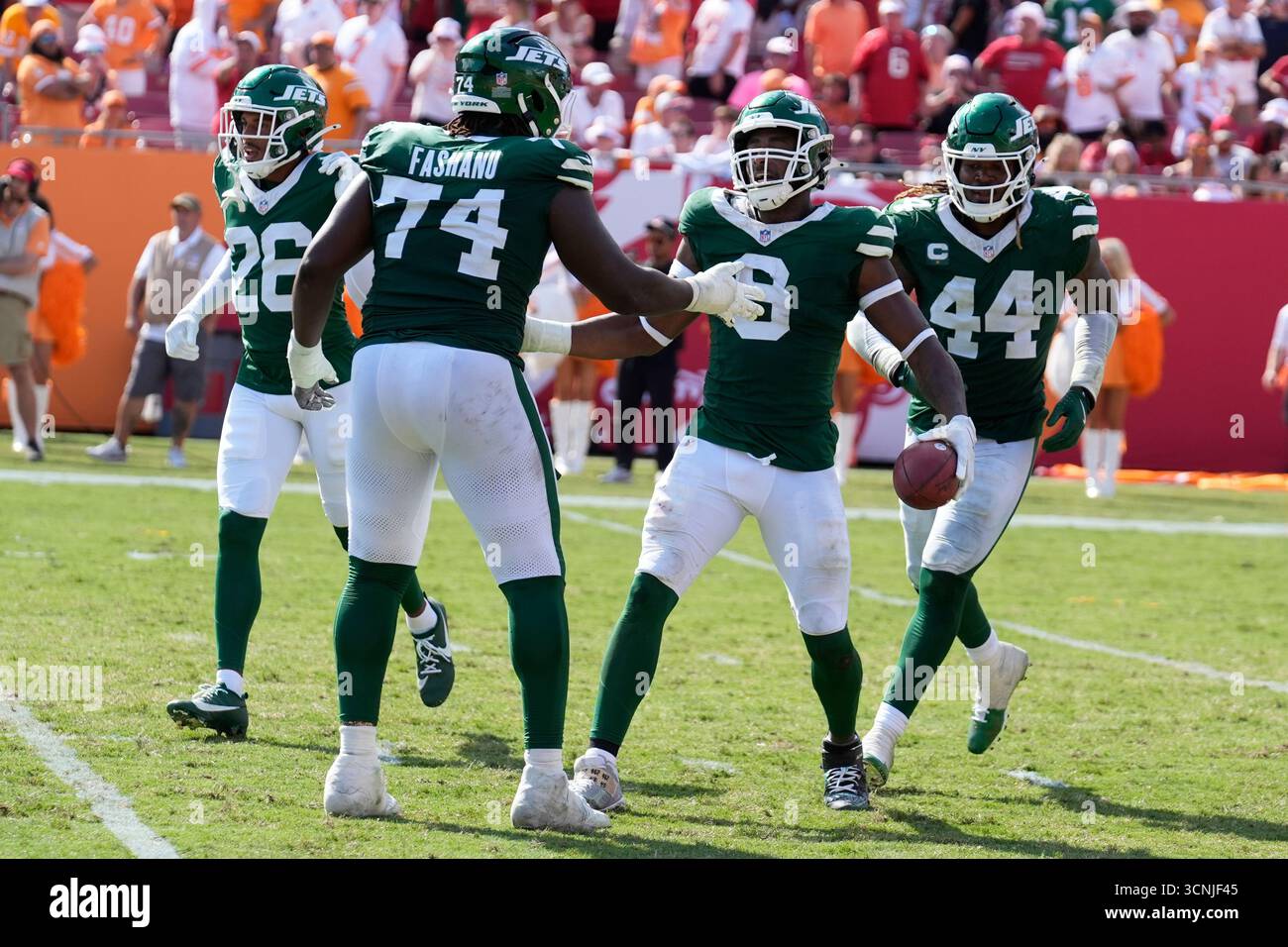 New York Jets defensive end Will McDonald IV (9) celebrates with his ...