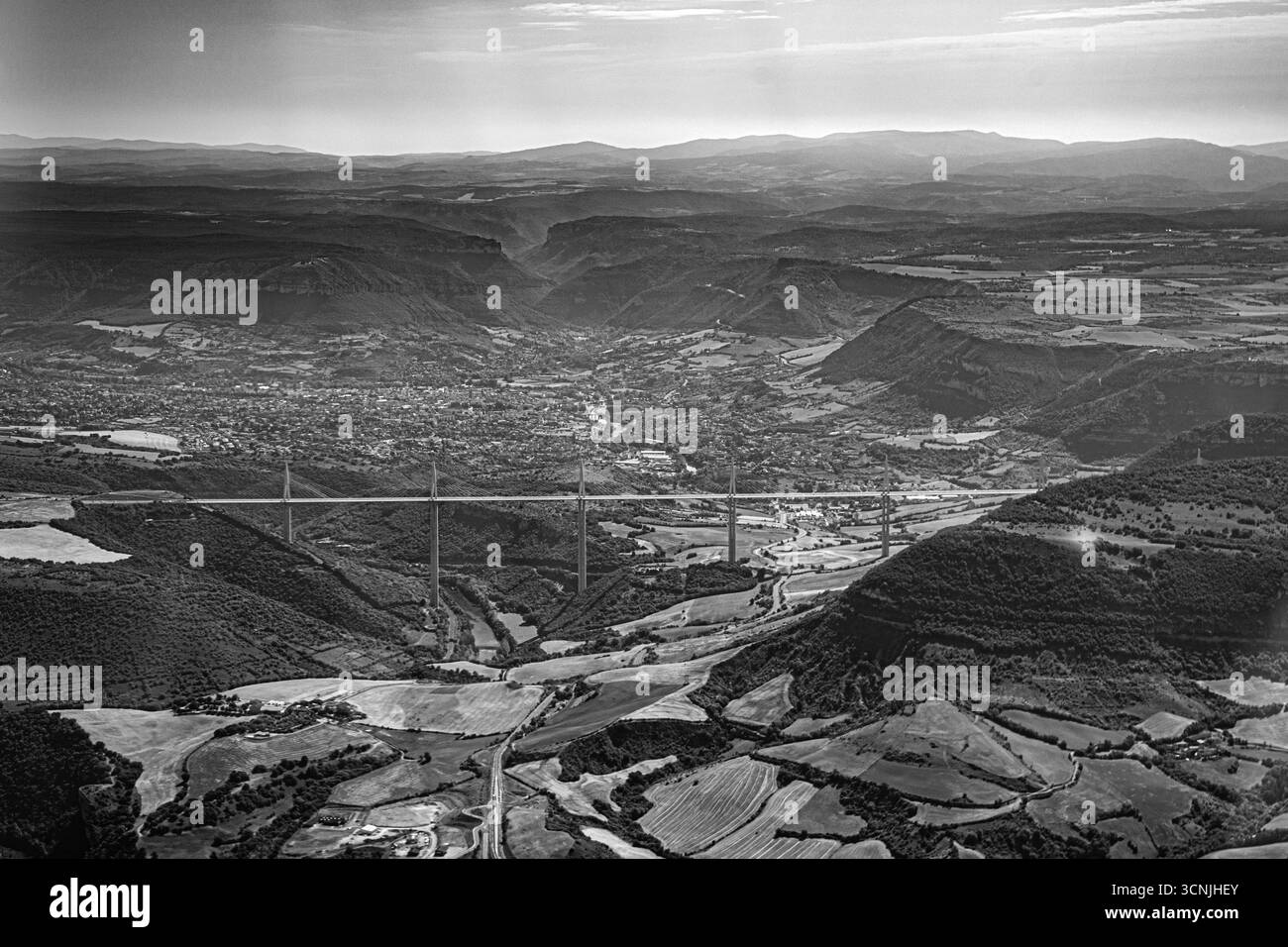 Millau viaduc bridge in south of france in aveyron Stock Photo - Alamy