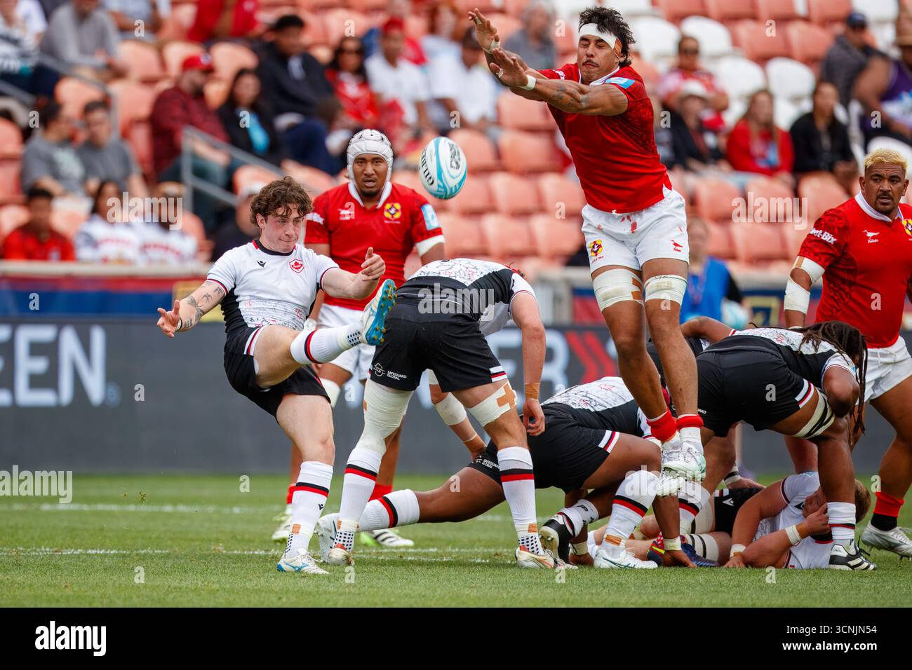 Sandy, Utah, USA. 20th Sep, 2025. HARISON MATAELE of Tonga attempts a ...