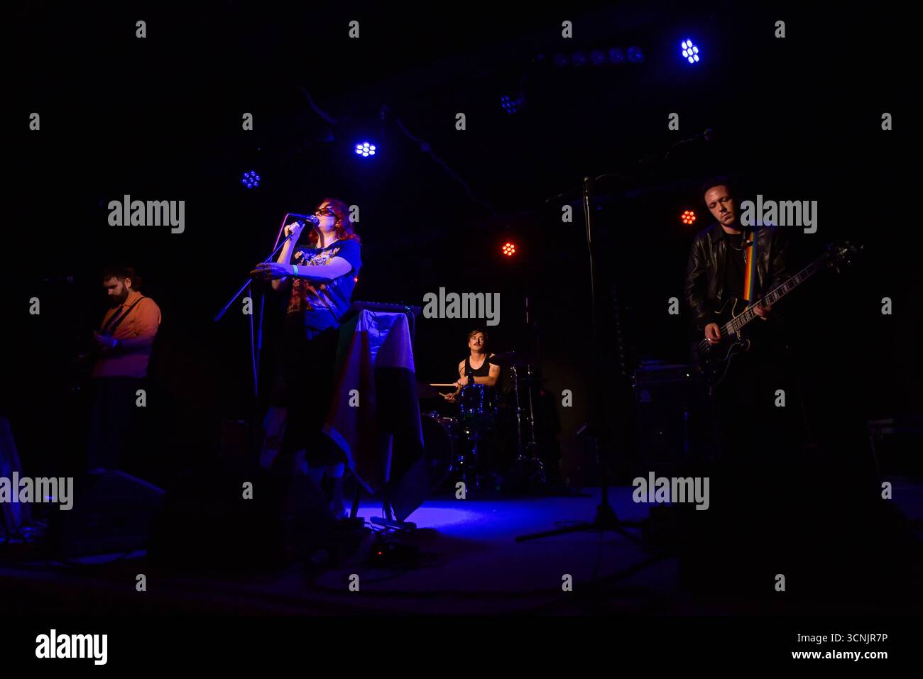 Karla Chubb (C), Sam McCann (R), Jack Callan (C) and Zac Stephenson (L ...