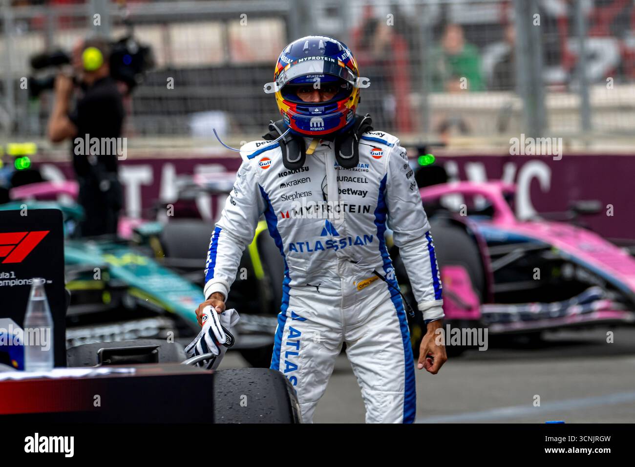 Baku, Azerbaijan, 21 Sep 2025, Carlos Sainz, from Spain competes for ...