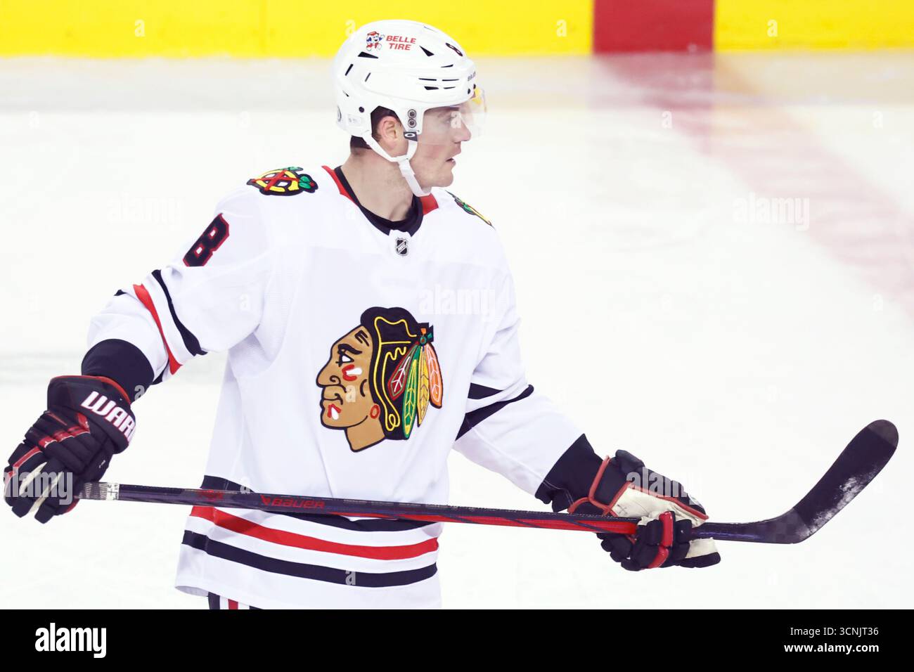 Profile photo on Chicago Blackhawks C Ryan Donato during an NHL ...