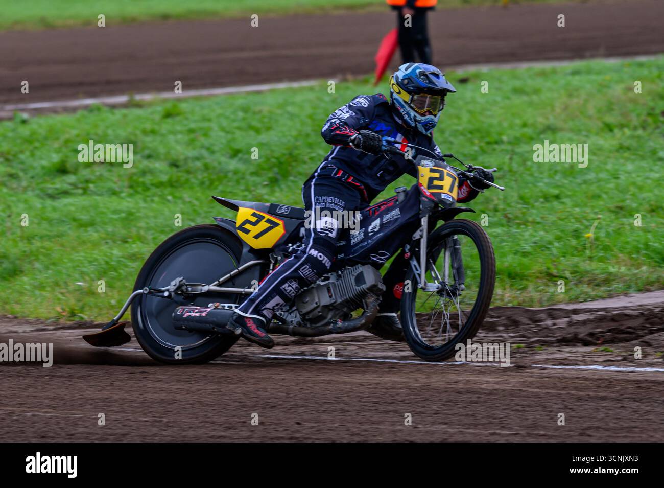 Mathias Trésarrieu (27) of France practices during the FIM Long Track ...