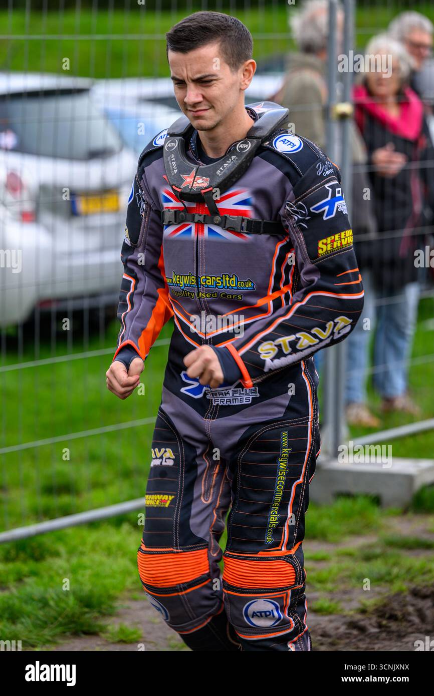 Zach Wajtknecht (109) of Great Britain during the FIM Long Track World ...