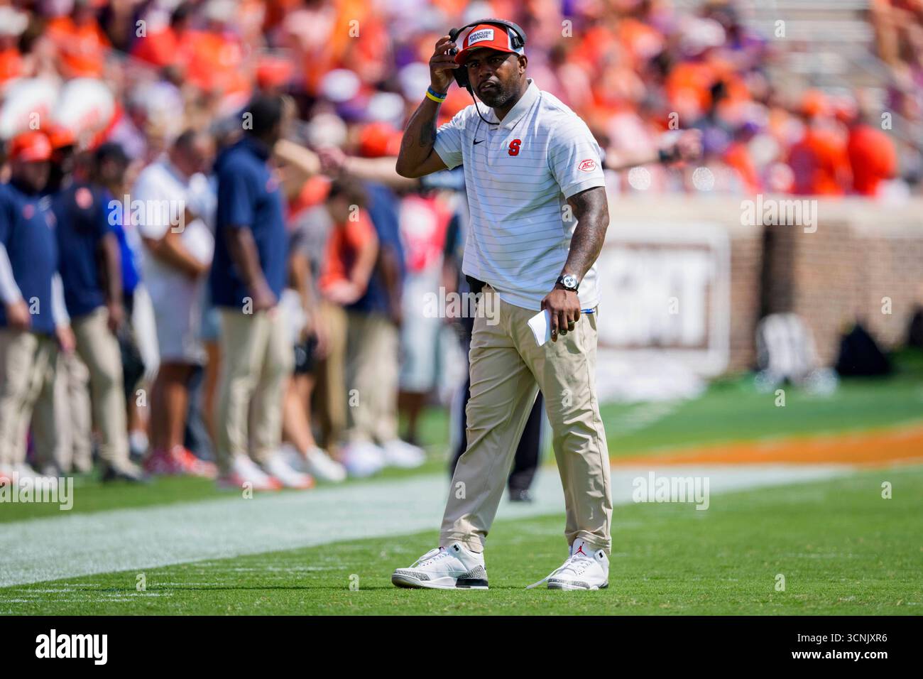 Syracuse head coach Fran Brown looks on against Clemson in the first ...
