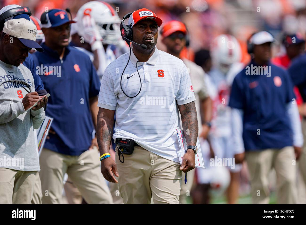 Syracuse head coach Fran Brown looks on against Clemson in the first ...