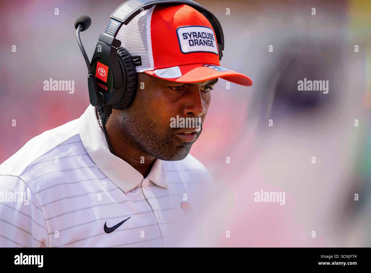 Syracuse head coach Fran Brown looks on against Clemson in the first ...