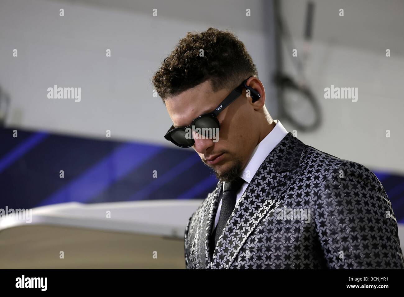 Kansas City Chiefs quarterback Patrick Mahomes arrives before an NFL ...